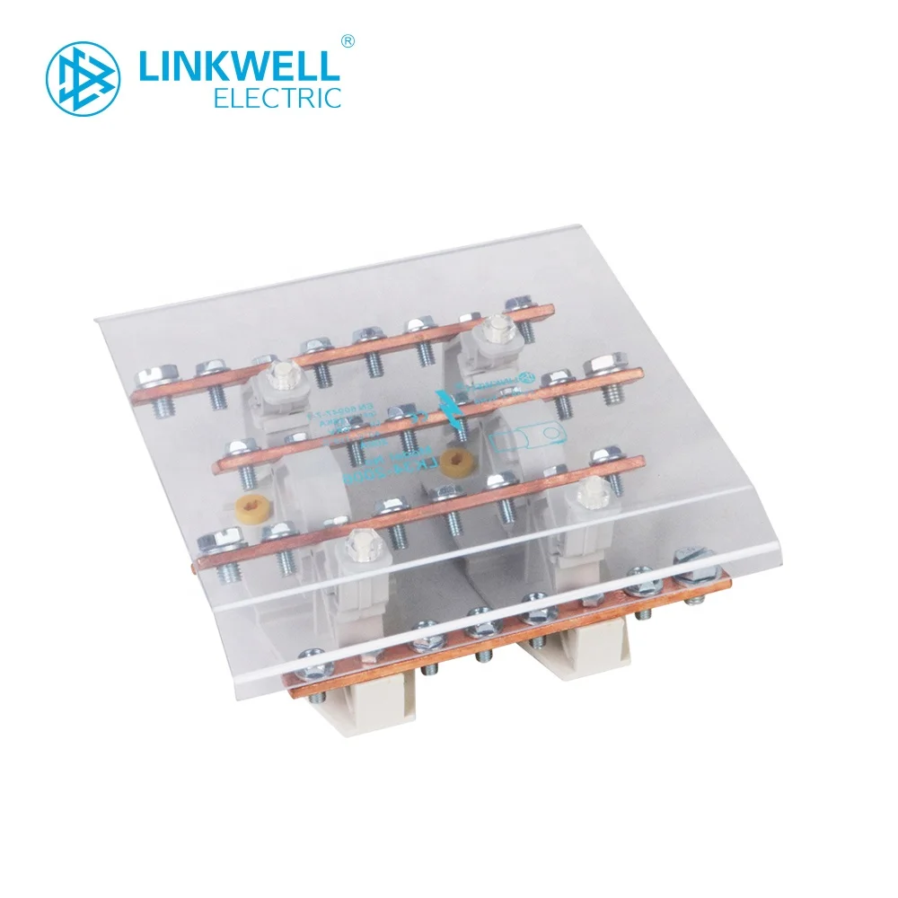 LINKWELL 4pole Copper Terminal Block - 660v Rail Mounted Busbar