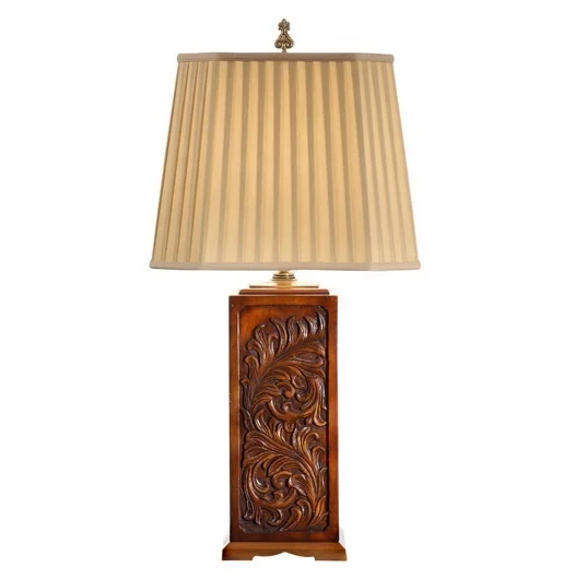 Mango Wood Natural Polish Simple Design Table Lamp For Home Decor - Buy ...