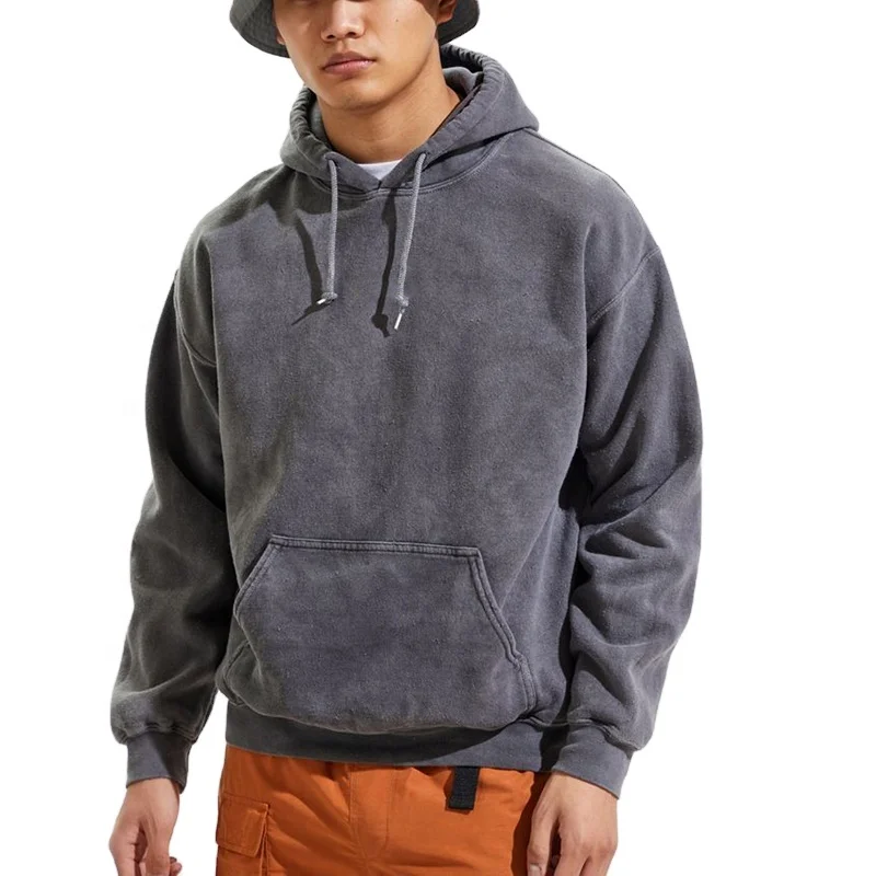 480 Gsm 100% Cotton Plain Essentials Hoodie Men's Heavyweight Hoodie Oversized Sweatshirt Men ...
