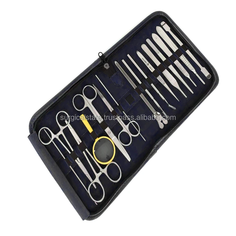 Stainless Steel Suture Kit With Blue Red Custom Zipper/leather Case ...