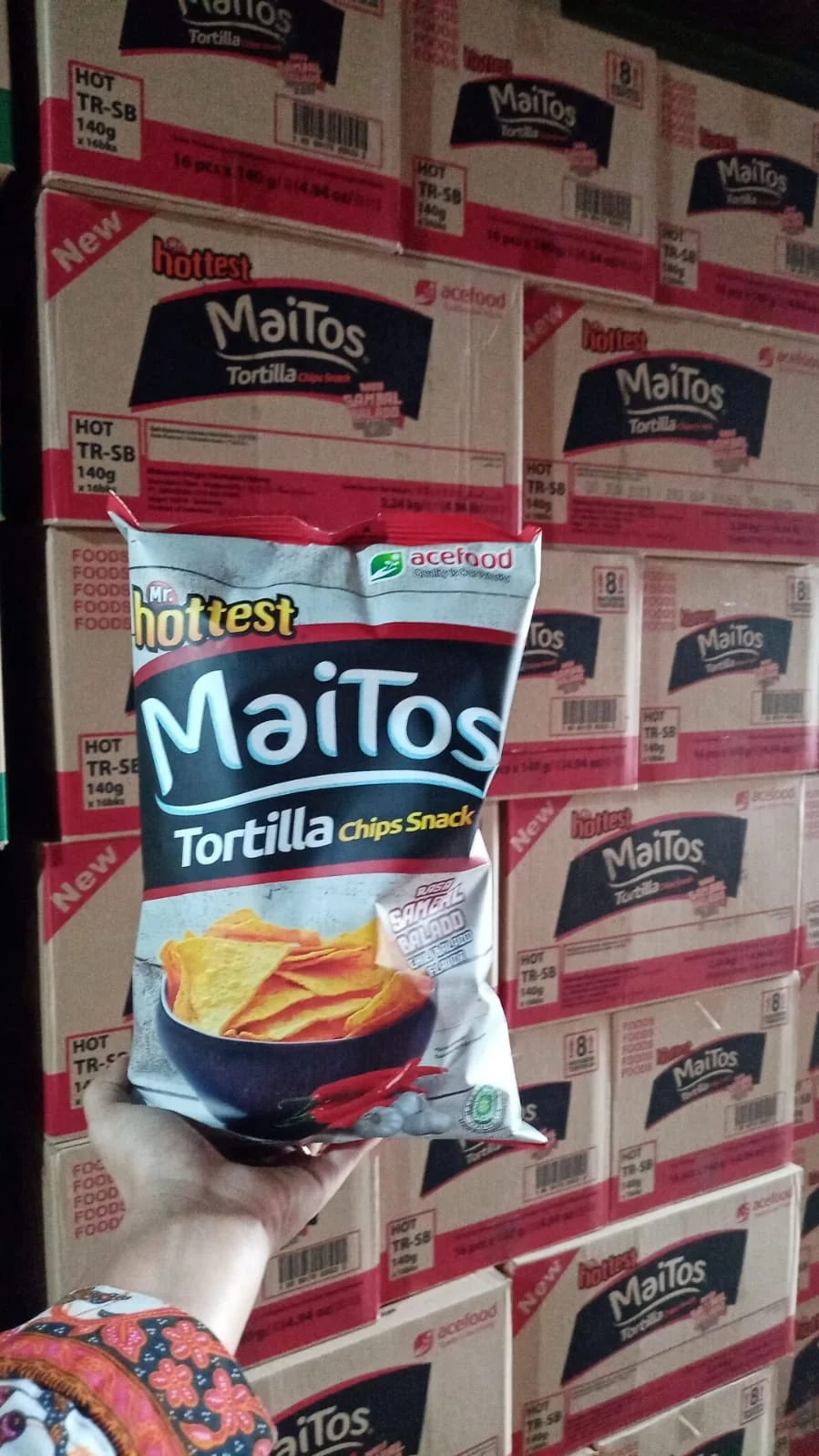 Promo Maitos Tortilla Chips Snack 140gr Chili Balado Spicy Flavor Corn ...
