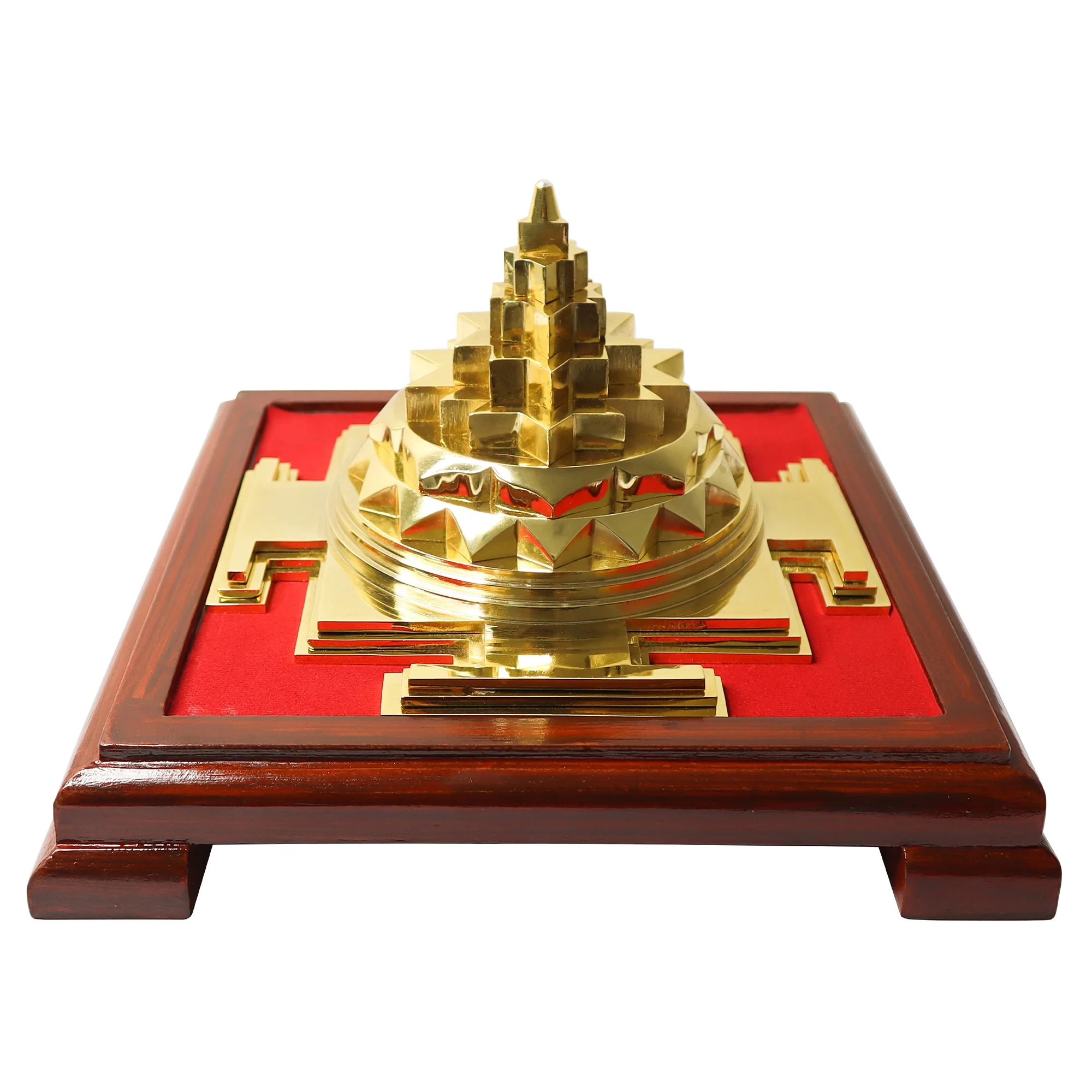 Meru Shri Yantra - Wealth & Success Brass Metal Energized