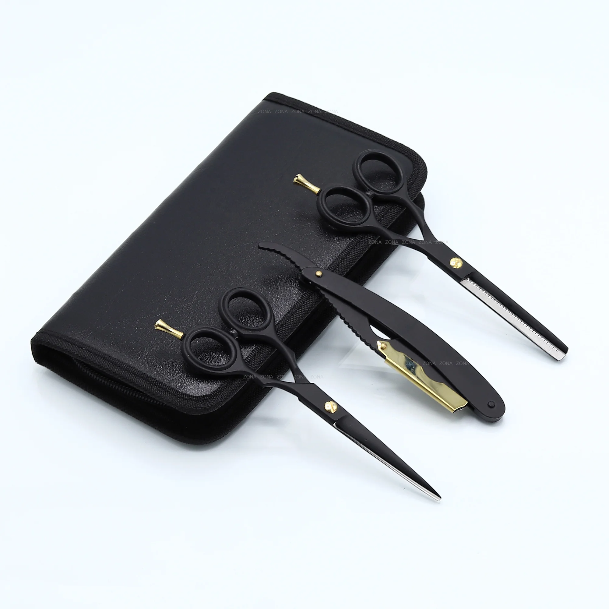 Barber Kit Tools Salon Barber Home Services Bag Equipment Scissor Kit ...