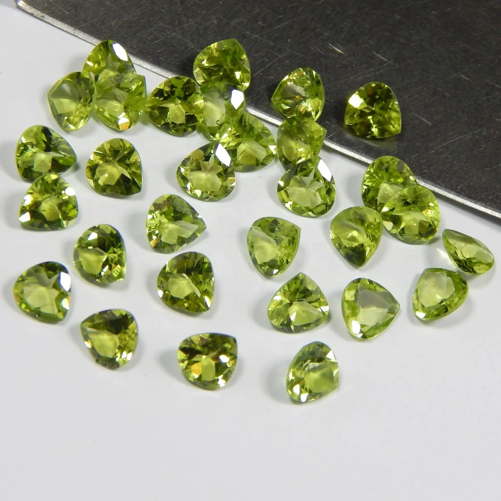 Certified Natural Peridot Heart Shape 5 M M Untreated Loose Gemstones ...