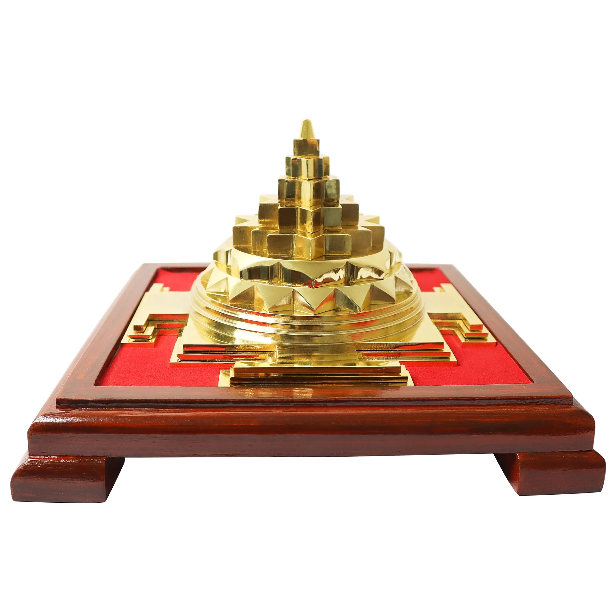 Meru Shri Yantra - Wealth & Success Brass Metal Energized
