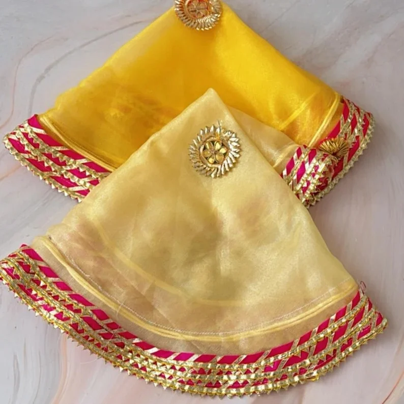 Traditional Pooja Thali Cover Plate Cover And Net Fabric Potli For ...