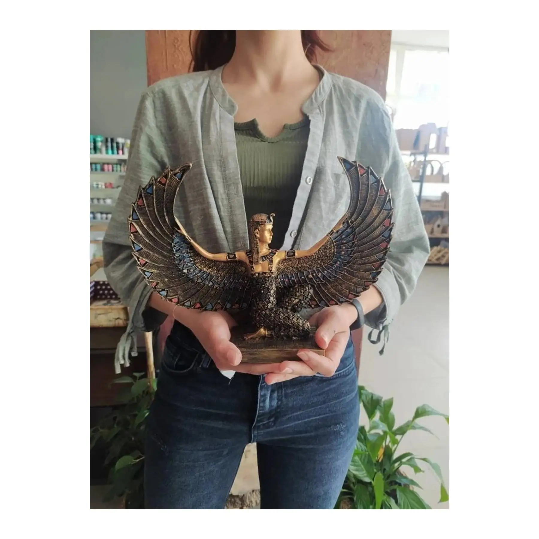 Egyptian Isis Goddess Statue Sculpture,Ancient Egypt Decor Home ...