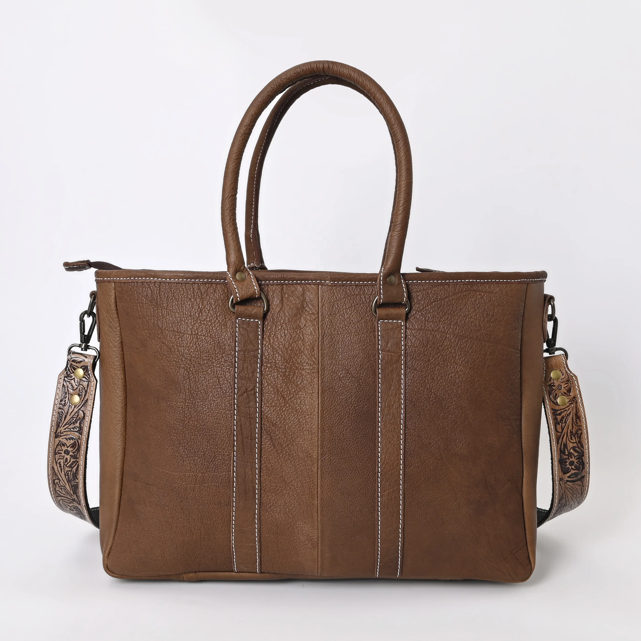 Conmarx Tooled Hairon Tote Bag - All Seasons Designer Handbag