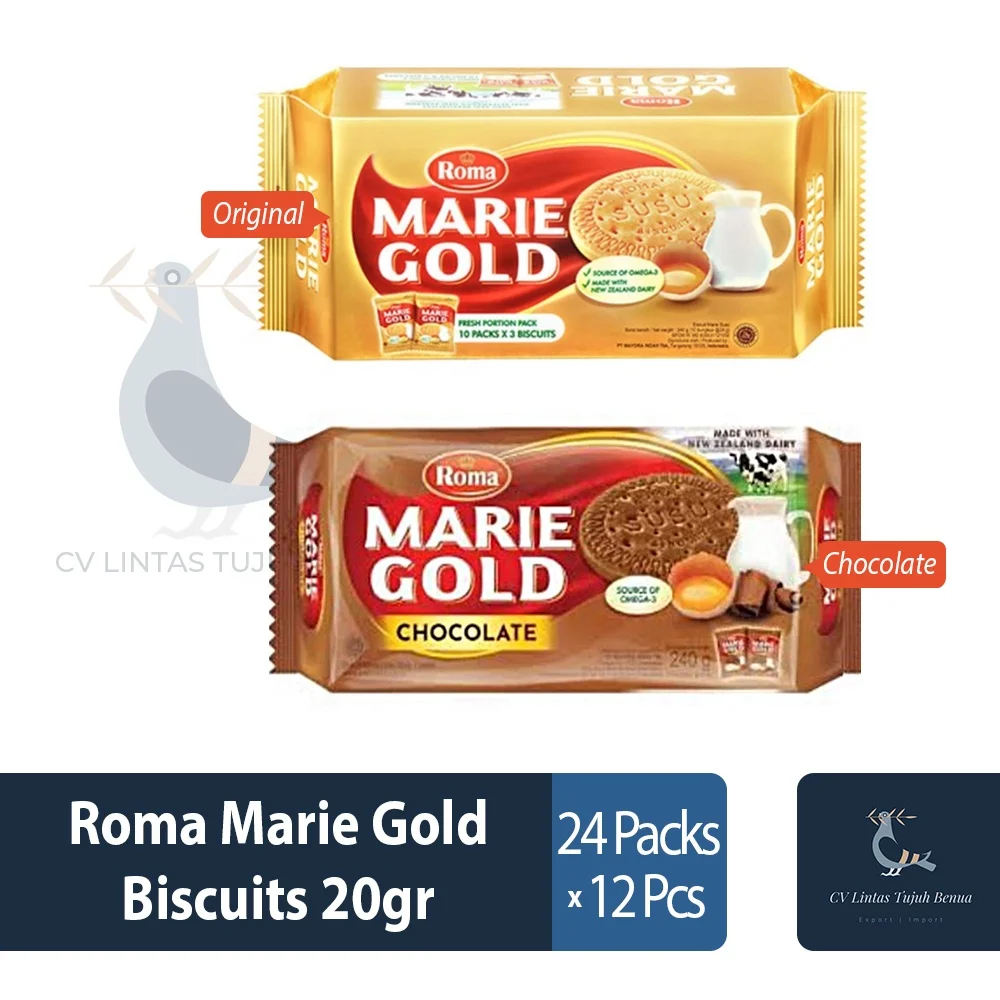 Roma Marie Gold Biscuits 20gr Chocolate Flavor Marie Biscuits Sweet ...