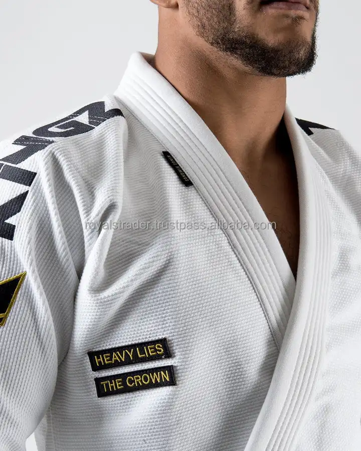BJJ Unisex Cotton Jiu Jitsu Gi Custom Embroidery Training Kimono with ...