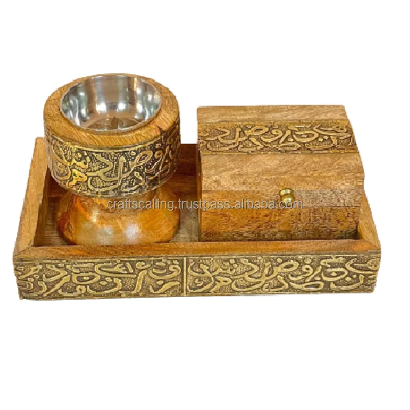 Latest Design Arabian Islamic Wood Printed Incense Burner Oud Bakhoor ...
