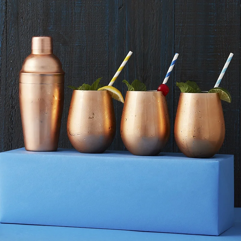 U Shape Copper Glass - Plain - Buy Copper Glasses Glass Jar Copper Lid ...