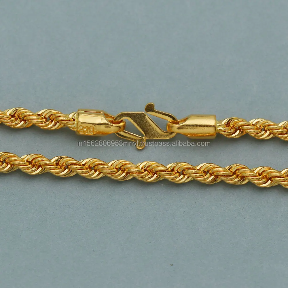 22k Stamp Amazing Gold 22" X 3mm Simple Ball Chain For Daughter Gift ...