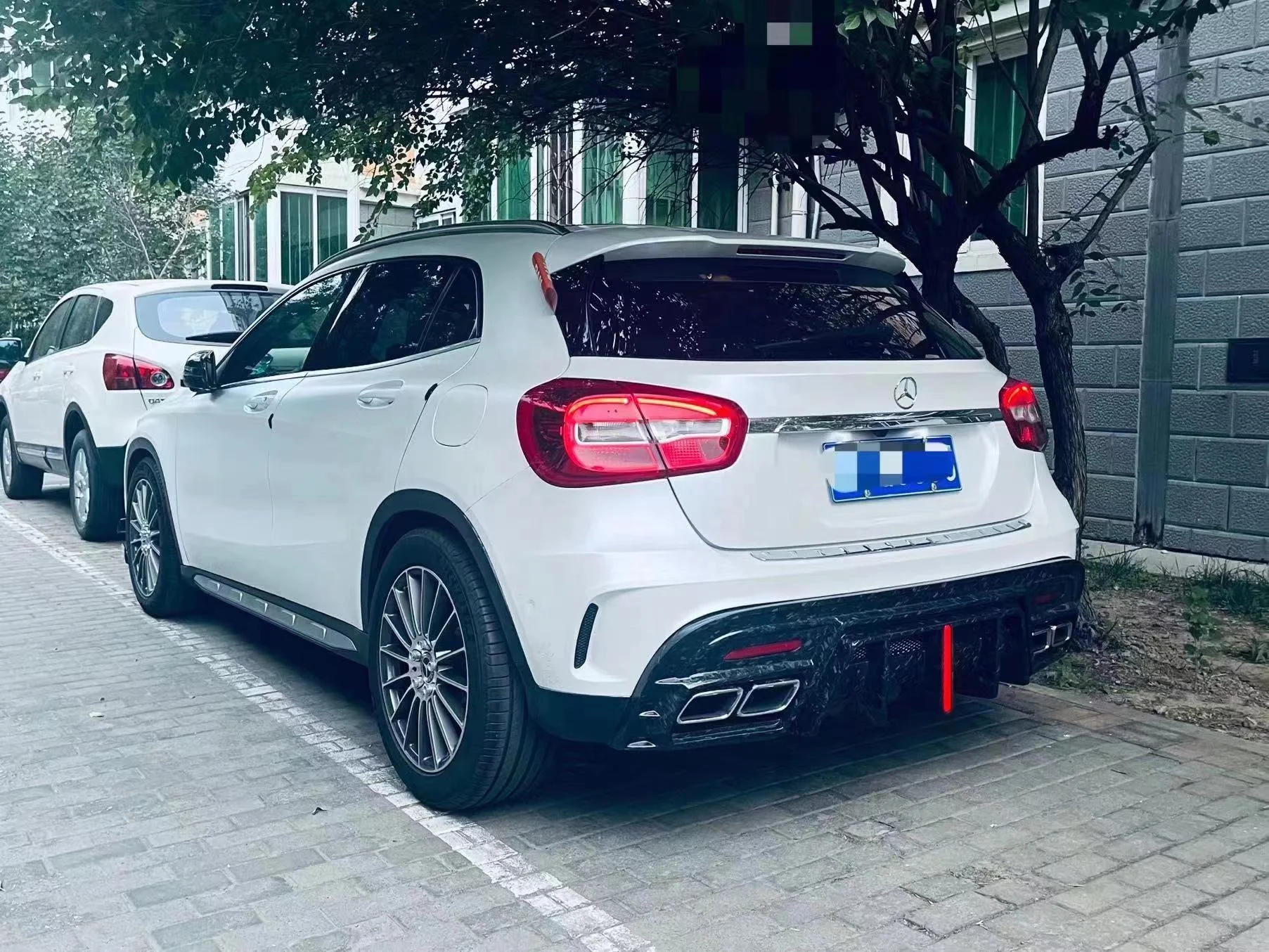 For Mercedes Benz Gla45 X156 Carbon Fiber Car Rear Diffuser Body Kit ...