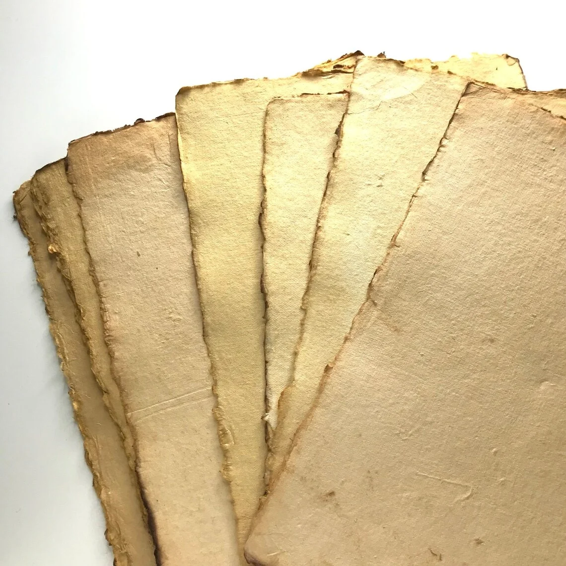 A4 A5 Brown Deckle Edge Cotton Rag Handmade Paper 200 Gsm Eco-friendly ...