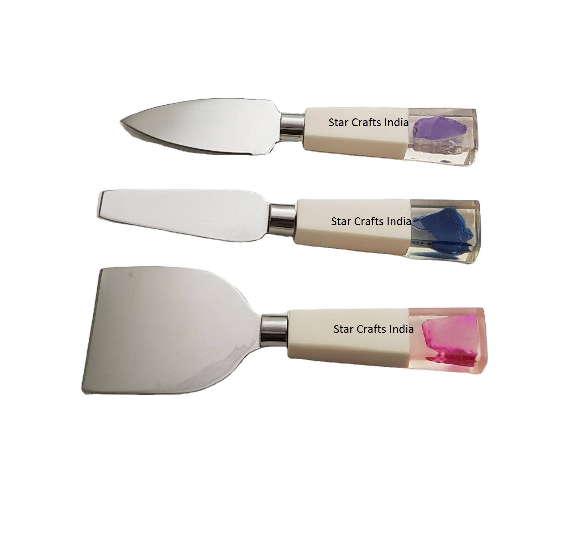 High Quality Kitchen Dotted Cheese Utensils Resin Made Creative Handle ...