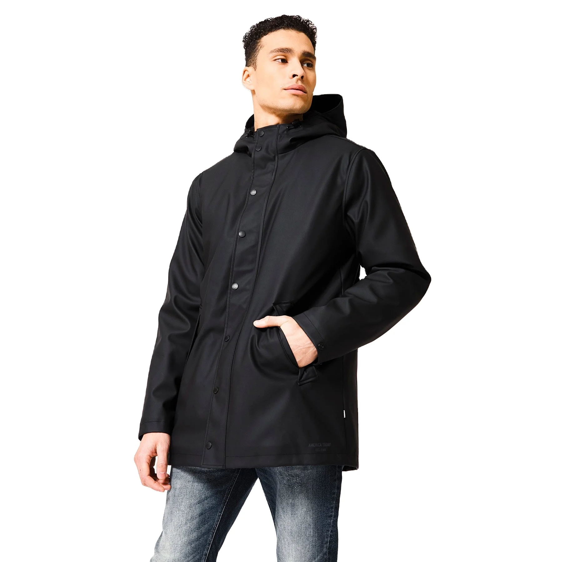 Breathable Waterproof Men's Lightweight Rain Jacket OEM