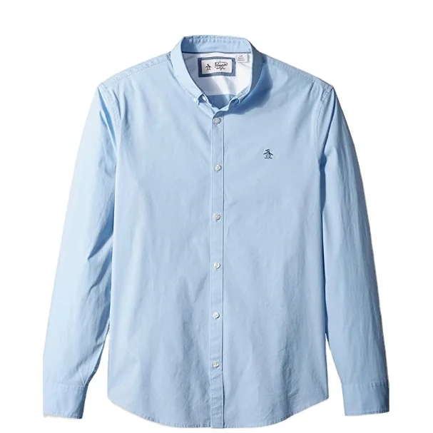 New Fashion Solid Color Casual Shirt Vacation Customizable Slim Fit ...