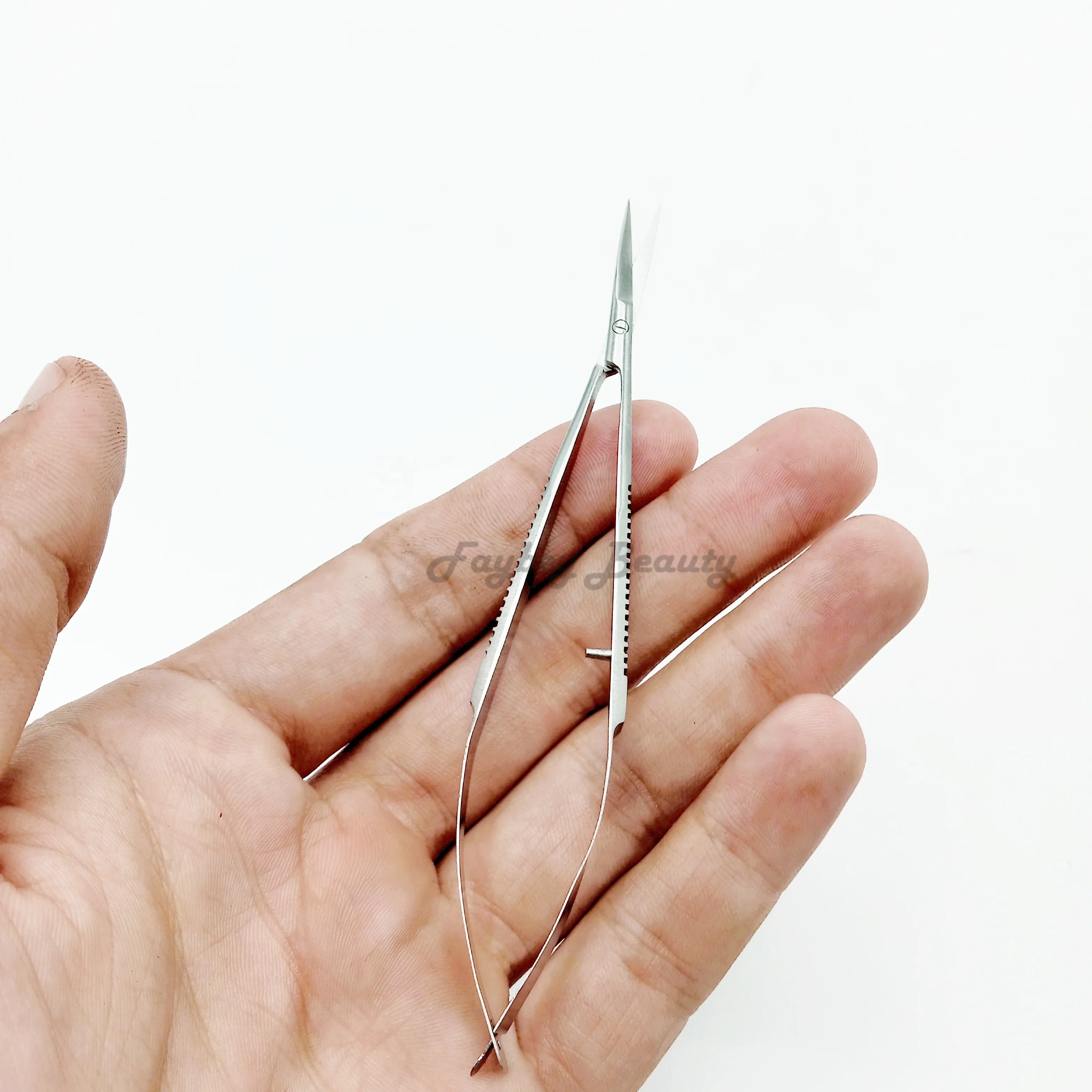 Micro Scissors Straight And Curved 12cm Stainless Steel Made Spring ...