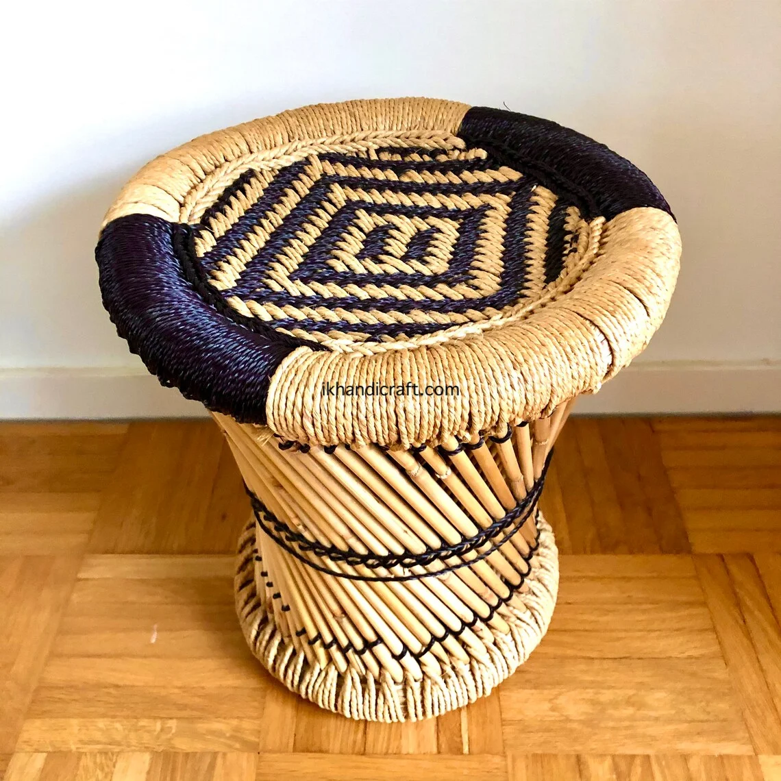Hot Sales Vintage Cane Rattan Bamboo String Stool Side Table Multi ...