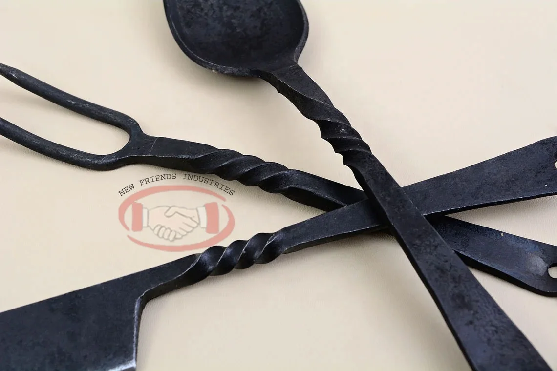 Hand Forged Twisted Cutlery Set - Sustainable & Durable