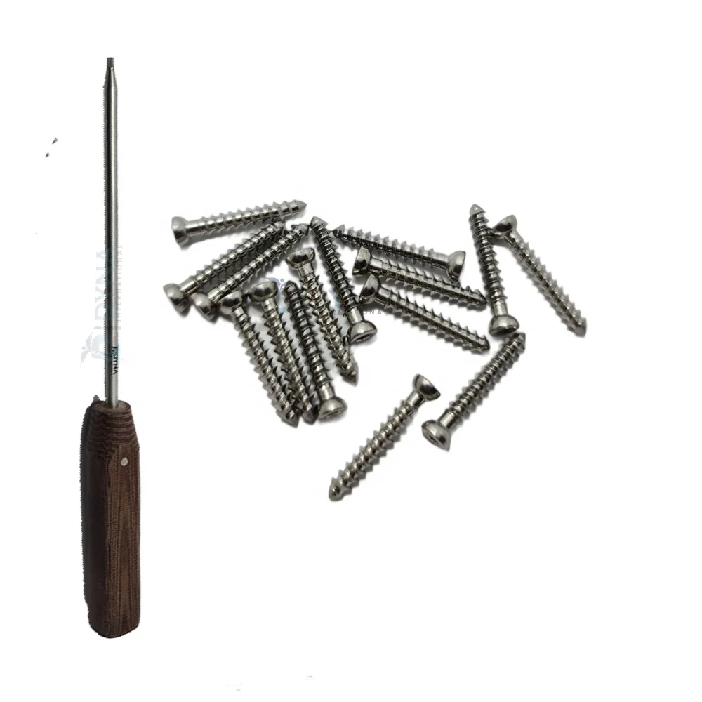 3.5mm Cortical Bone Screws - 100 Pcs Hexdrive Orthopedic Implants