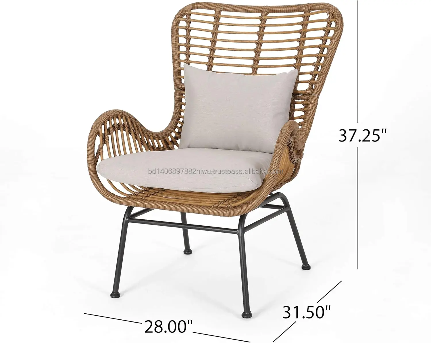 Rattan Outdoor Dining Chairs,500lbs,Beige Rattan Chair Exclusive Design ...