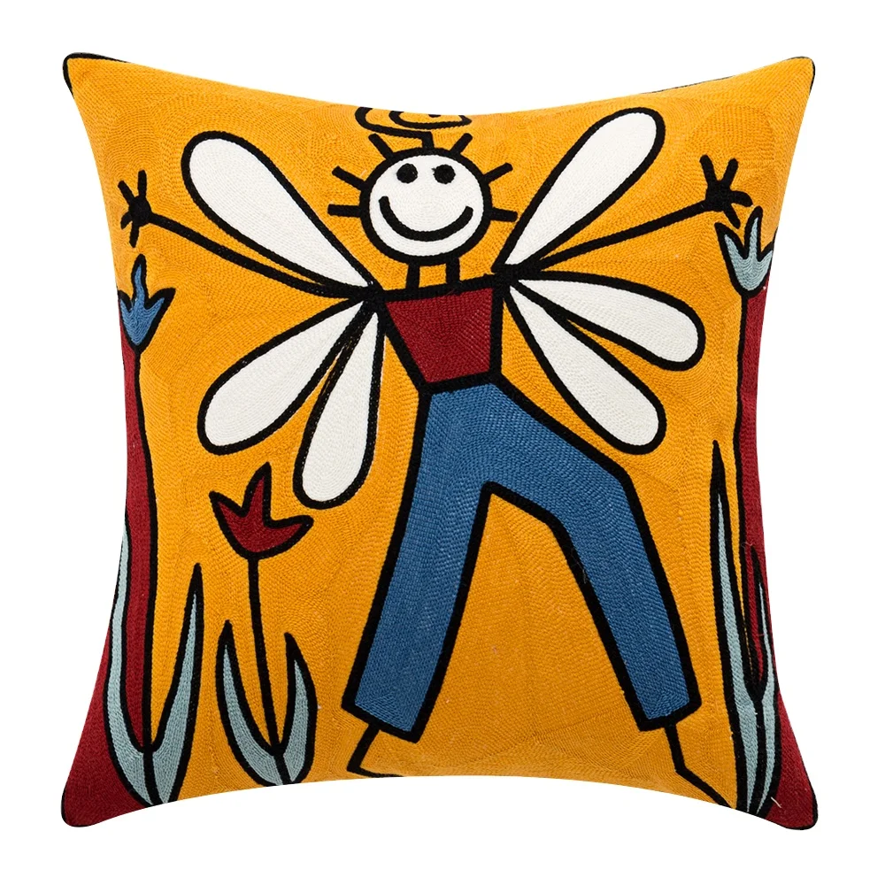 Custom 45*45 Cm 3d Cartoon Embroidery Cushion Cover Home Decor Vintage ...