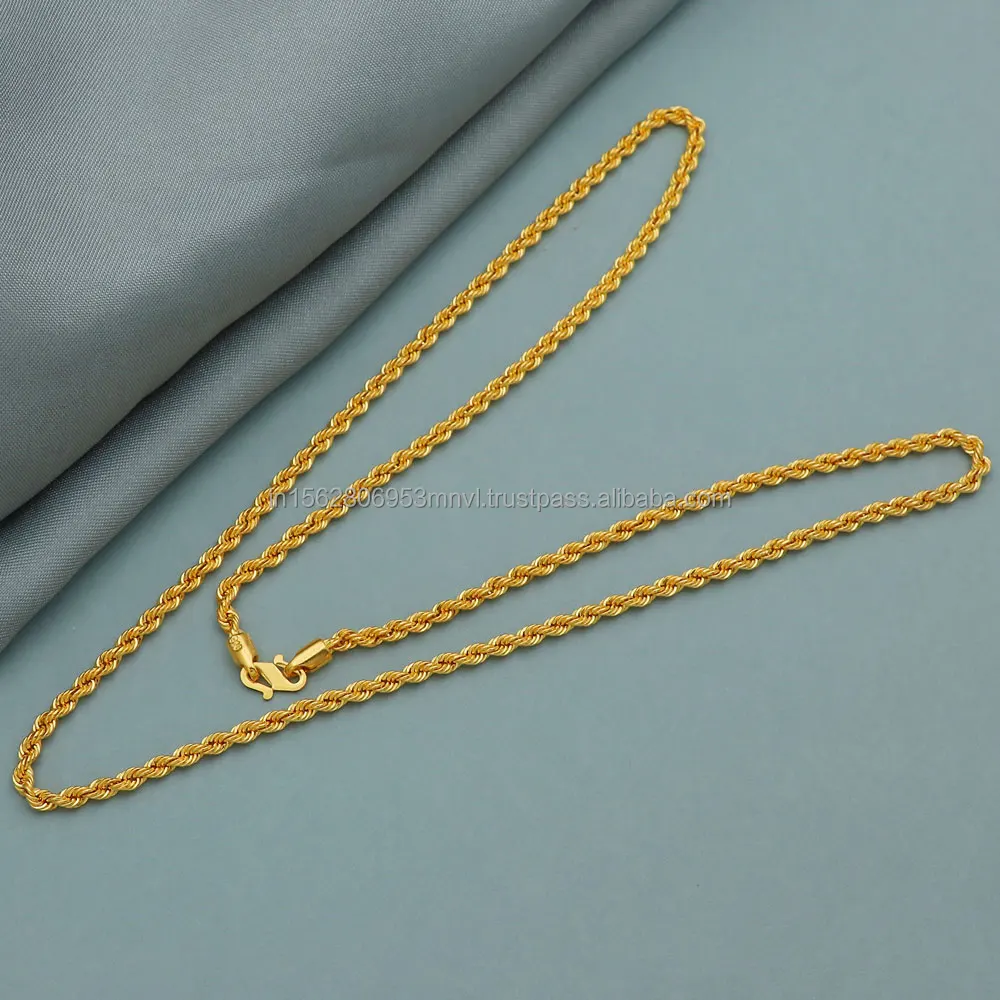 22k Stamp Amazing Gold 22" X 3mm Simple Ball Chain For Daughter Gift ...