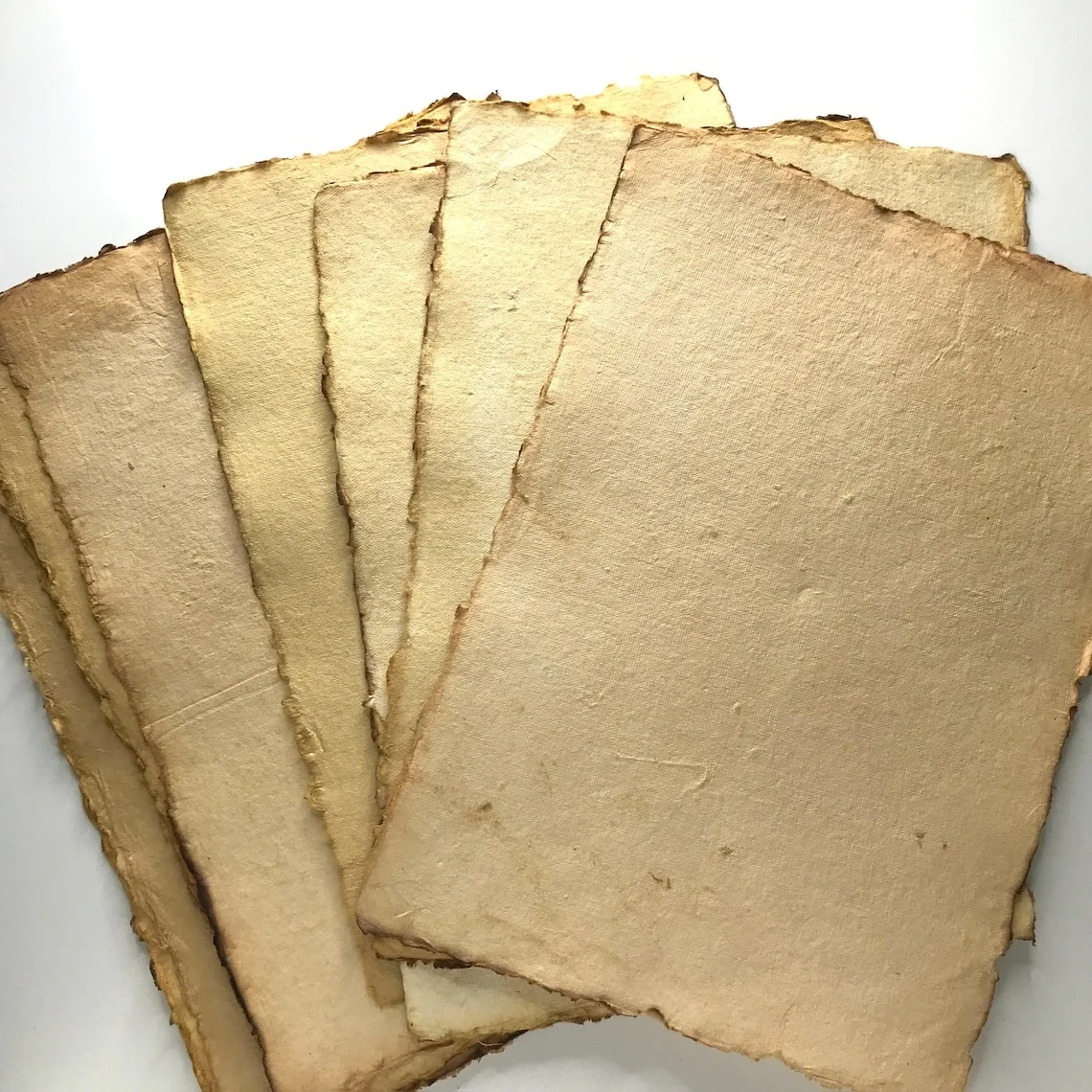 A4 A5 Brown Deckle Edge Cotton Rag Handmade Paper 200 Gsm Eco-friendly ...