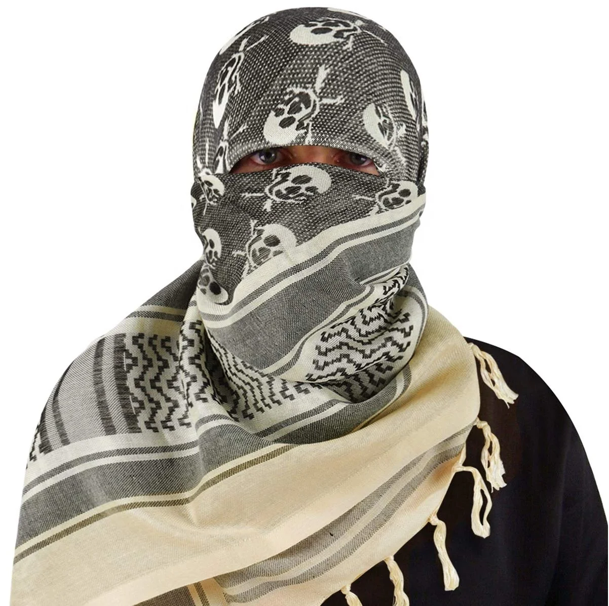 Shemagh Tactical Desert Scarf Skull Pattern Arab Keffiyeh - Buy ...