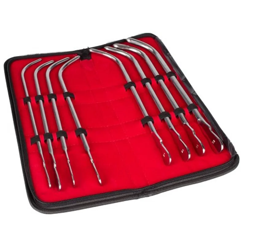 Stainless Steel Guyon Urethral Sounds 15 Pieces Set