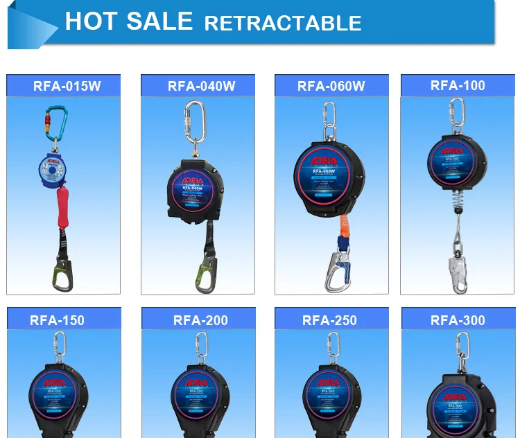 CE Vertical Lifeline Retractable Fall Arrester - 10 Meters