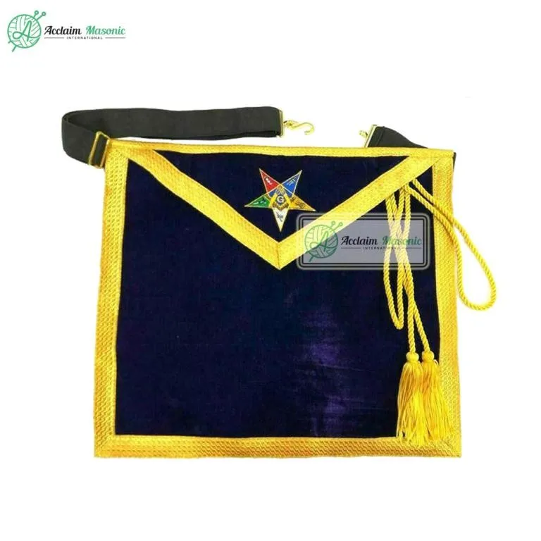 Hand Embroidered Masonic Past Worthy Associate Matron Apron
