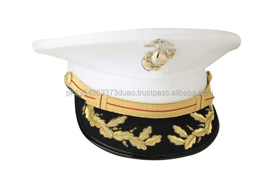 Marine Corps General Dress Cap,White - Buy Marine Corps Officrers ...