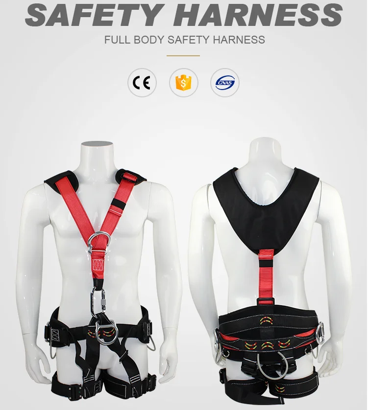 Positioning Type Fall Protection Full Body Harness With 5 D-ring For ...