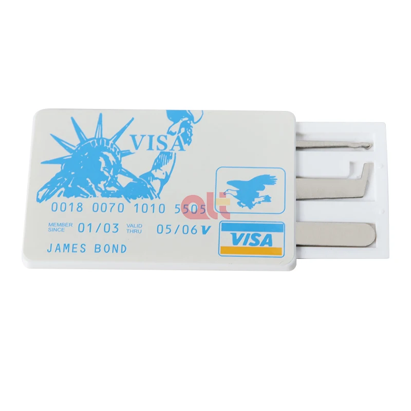 High Quality Visa Card Lock Pick Set 5 Pcs Needle James Bond 007 Credit ...