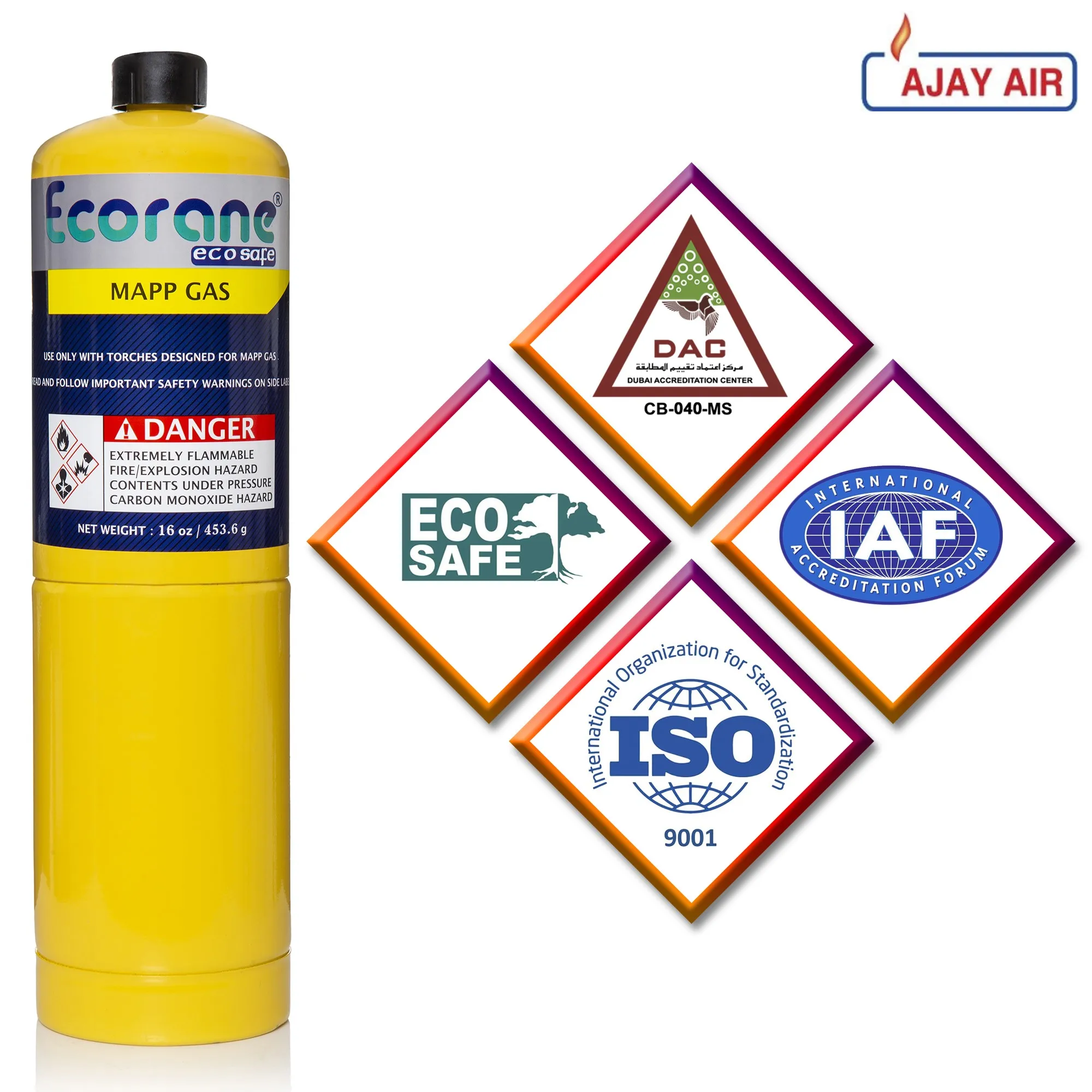 Ecorane Standard Propane Fuel Canister Welding Brazing Soldering Fuel ...