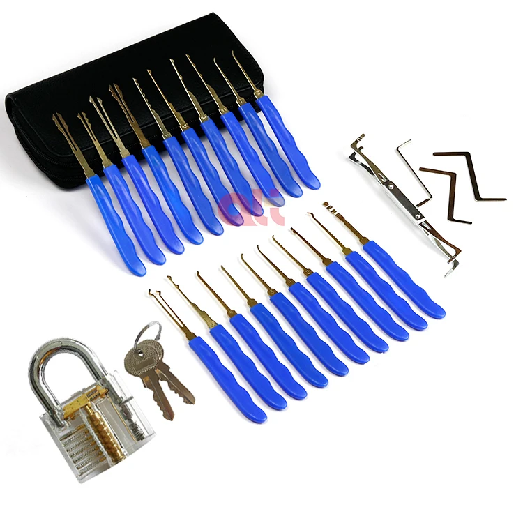 24 Pcs Blue Multipick Lock Pick Set Broken Key Extractor Set Locksmith ...