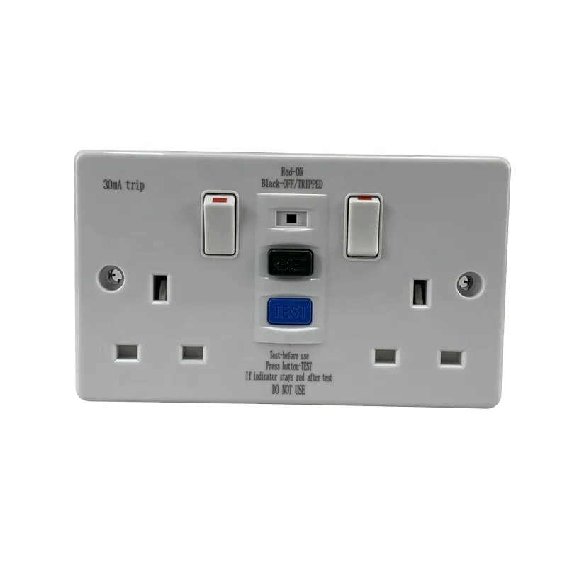 Rcd0230spw Twin Rcd Plastic Socket Switched Raised Floor Boxes - Buy ...