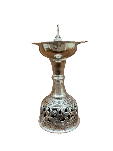 Diya Samai - Elegant Peacock Brass Metal Decorative Diya