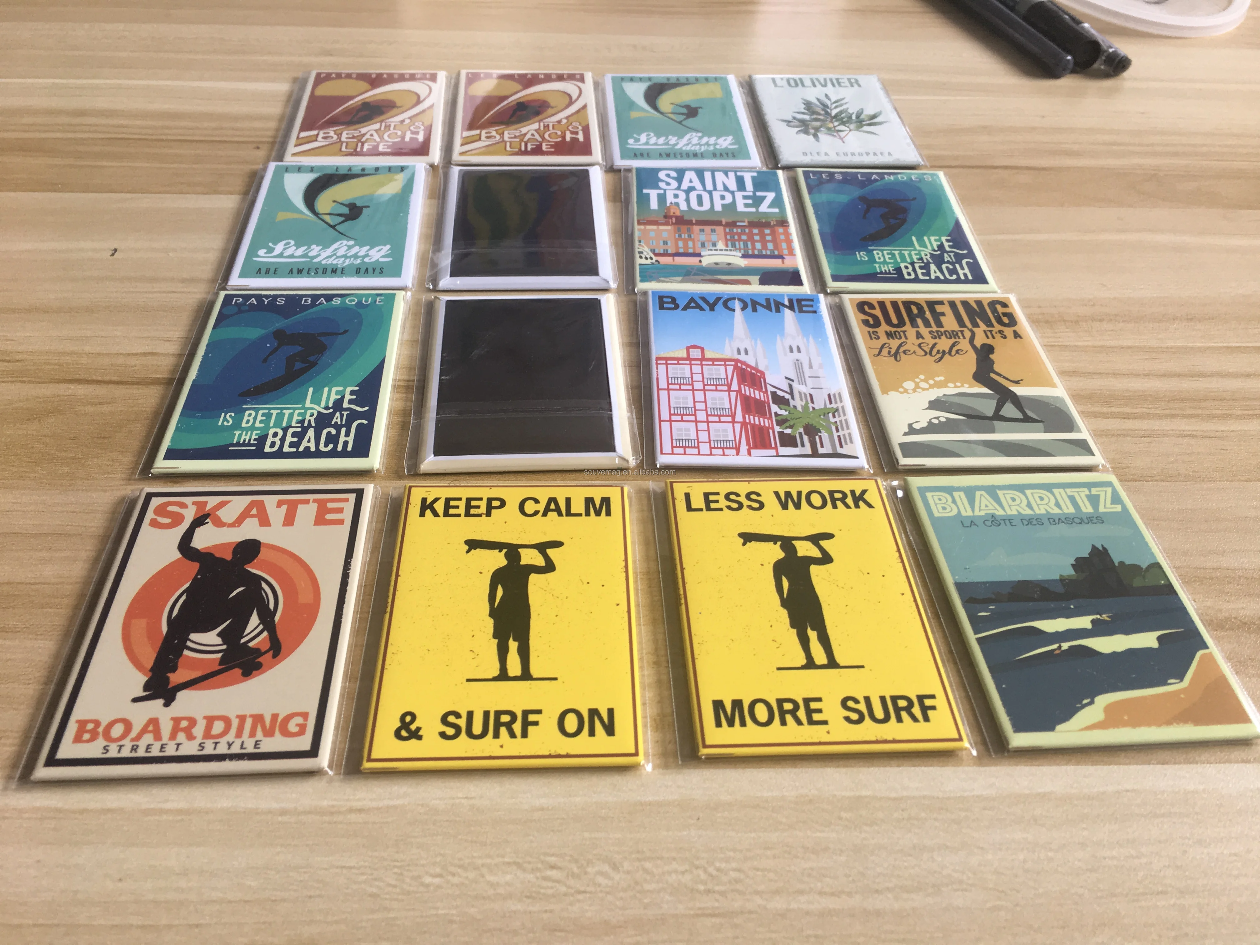 5 Sizes Metal Wrapped Photo Magnets for Tourist Gifts