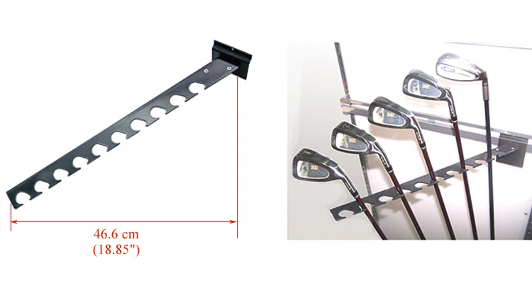 Shop Design Golf Club Driver Tube Arm Hanging Fixture Slatwall Wooden ...