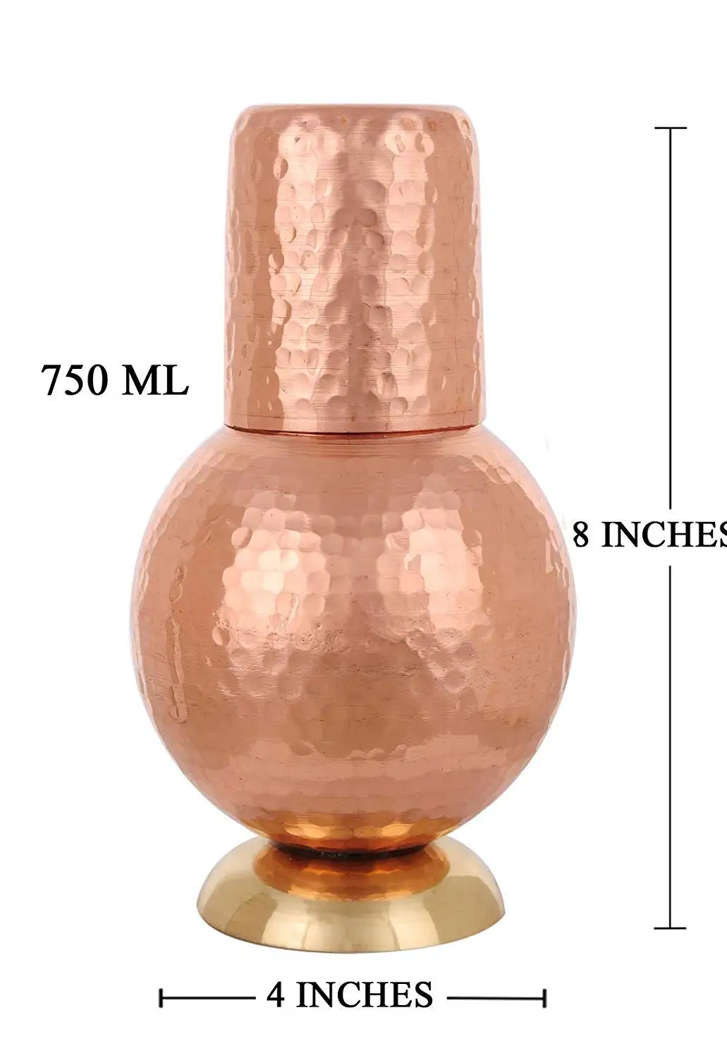 Copper Hammered Design Surai Jug 750 Ml Copper Water Jug - Buy Hand ...
