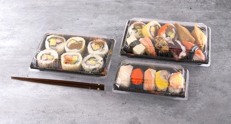 Sustainable Sushi Packaging - Taiwan Recycled Plastic Boxes