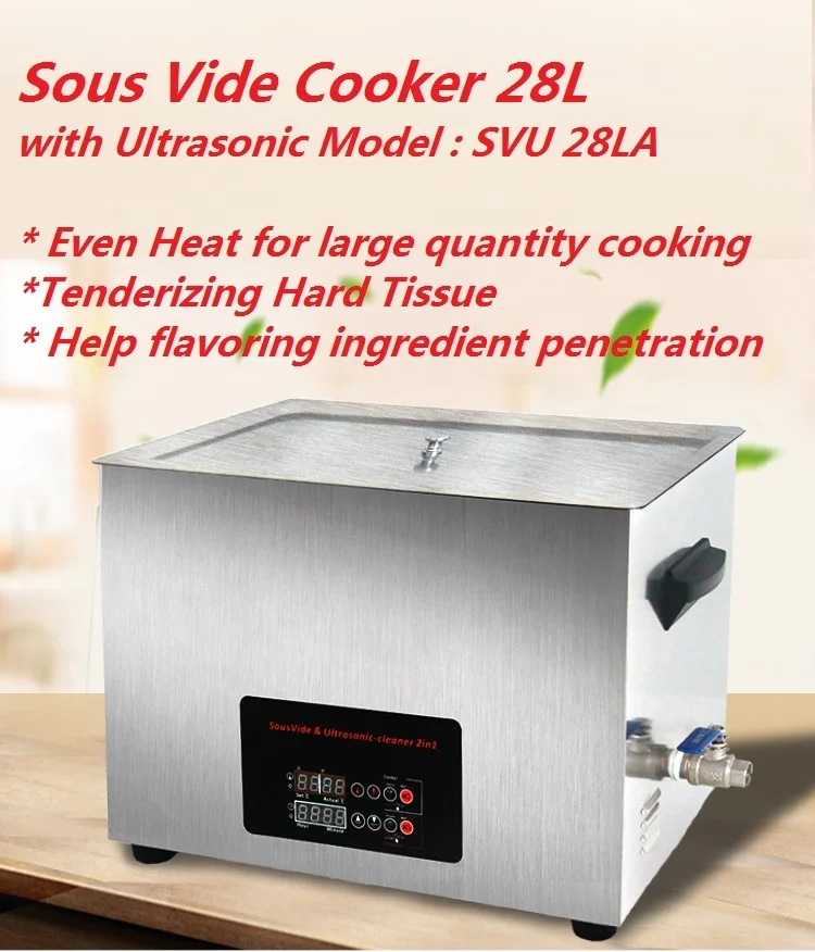 Ultrasonic 28L Sous Vide Cooker - Even Heat & Tasty Results