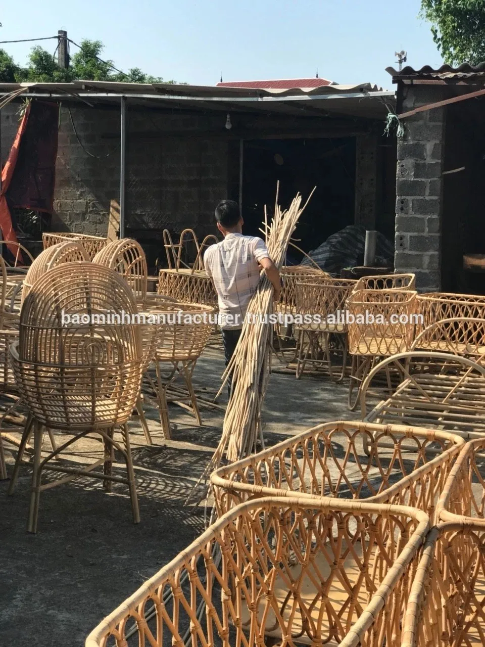 Eco-friendly Rattan Papasan Chair for Kids - Durable & Stylish