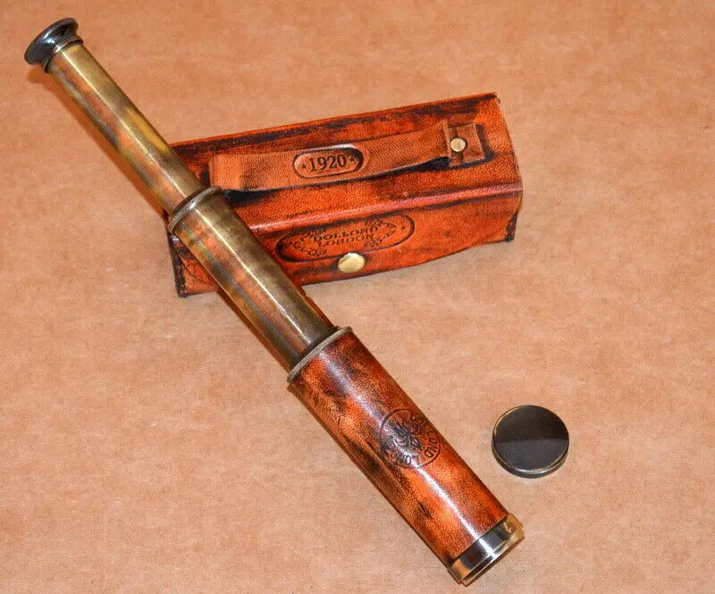 Brass Telescope 12 Inch Telescope,Vintage Monocular Pirate Spyglass ...