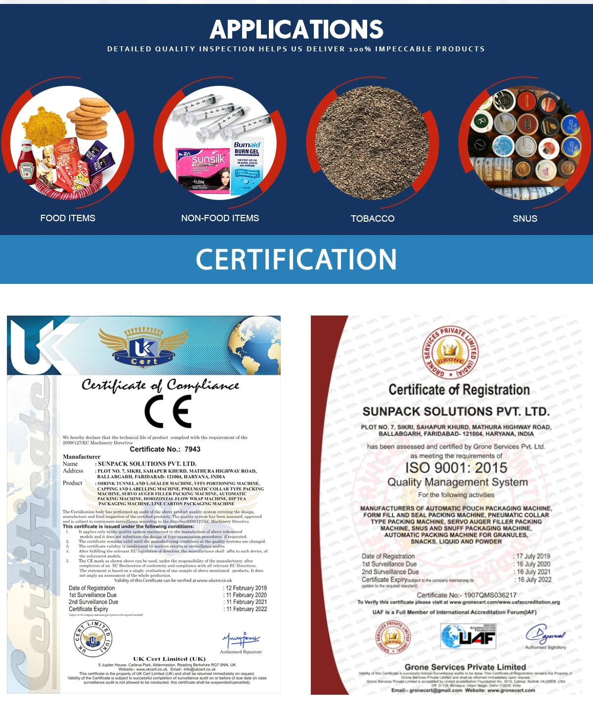 SUNPACK SOLUTIONS PRIVATE LIMITED - Snus Packaging Machine, Snuff ...