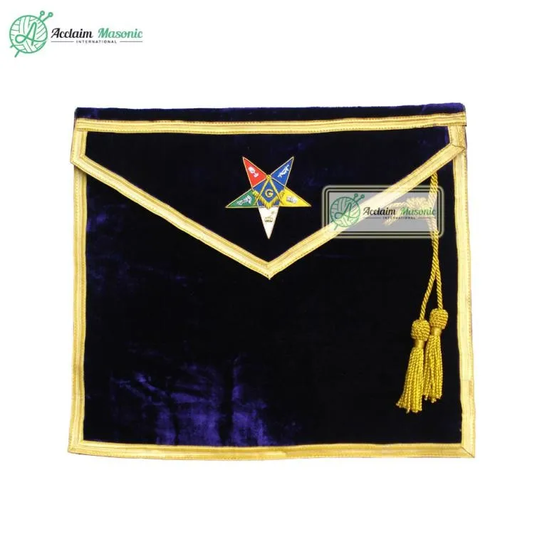 Hand Embroidered Masonic Past Worthy Associate Matron Apron